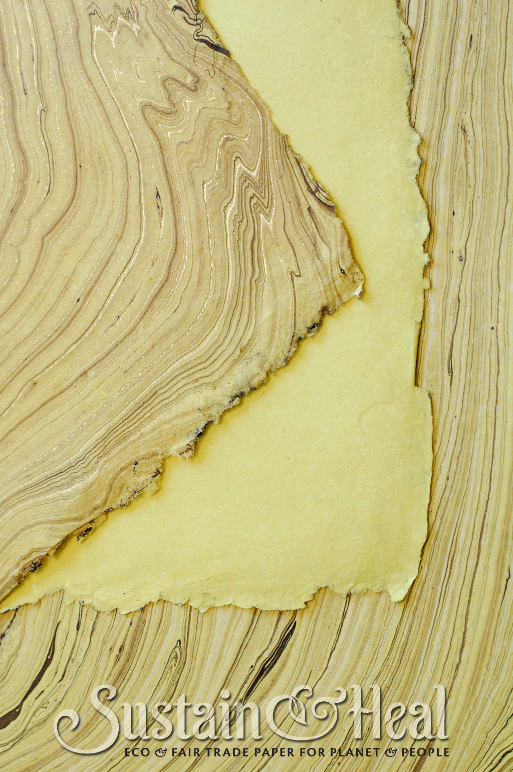 fair trade yellow ochre marble paper – De Milo Design Studio & Letterpress