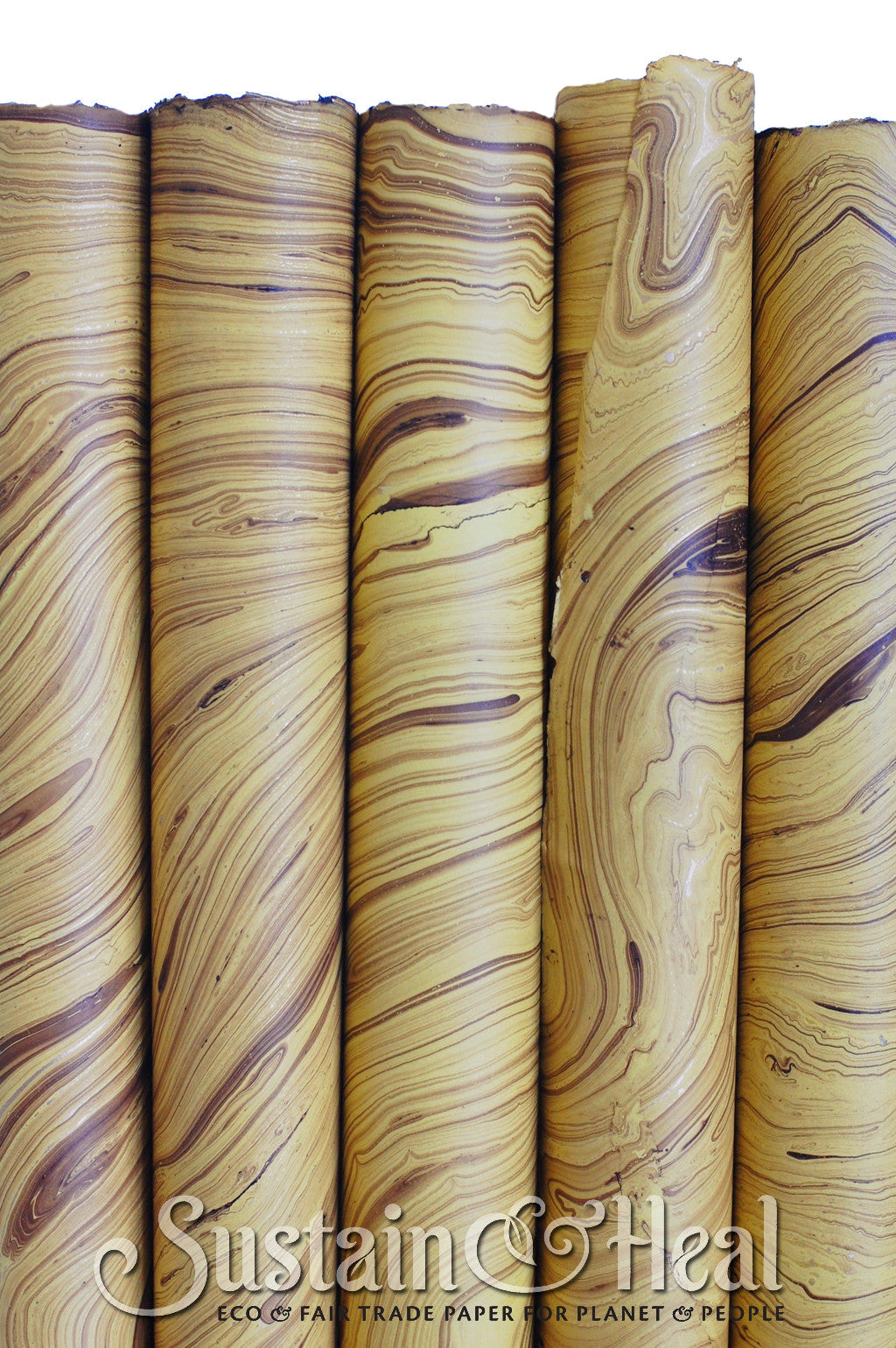 fair trade yellow ochre marble paper – De Milo Design Studio & Letterpress