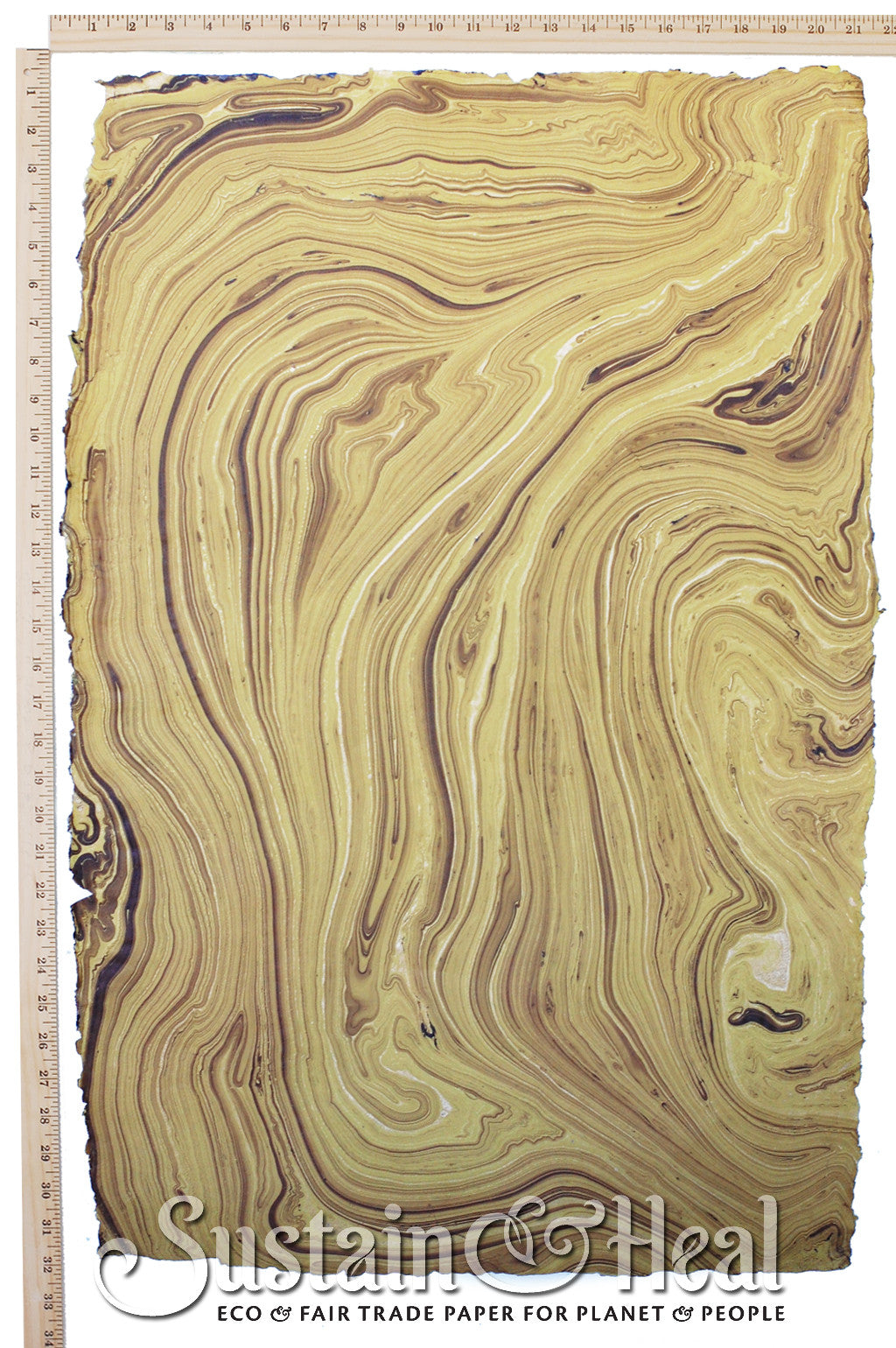 fair trade yellow ochre marble paper – De Milo Design Studio & Letterpress