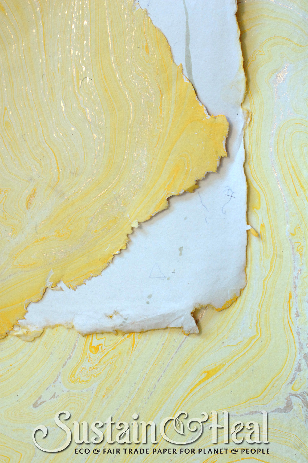 handmade yellow marble paper – De Milo Design Studio & Letterpress