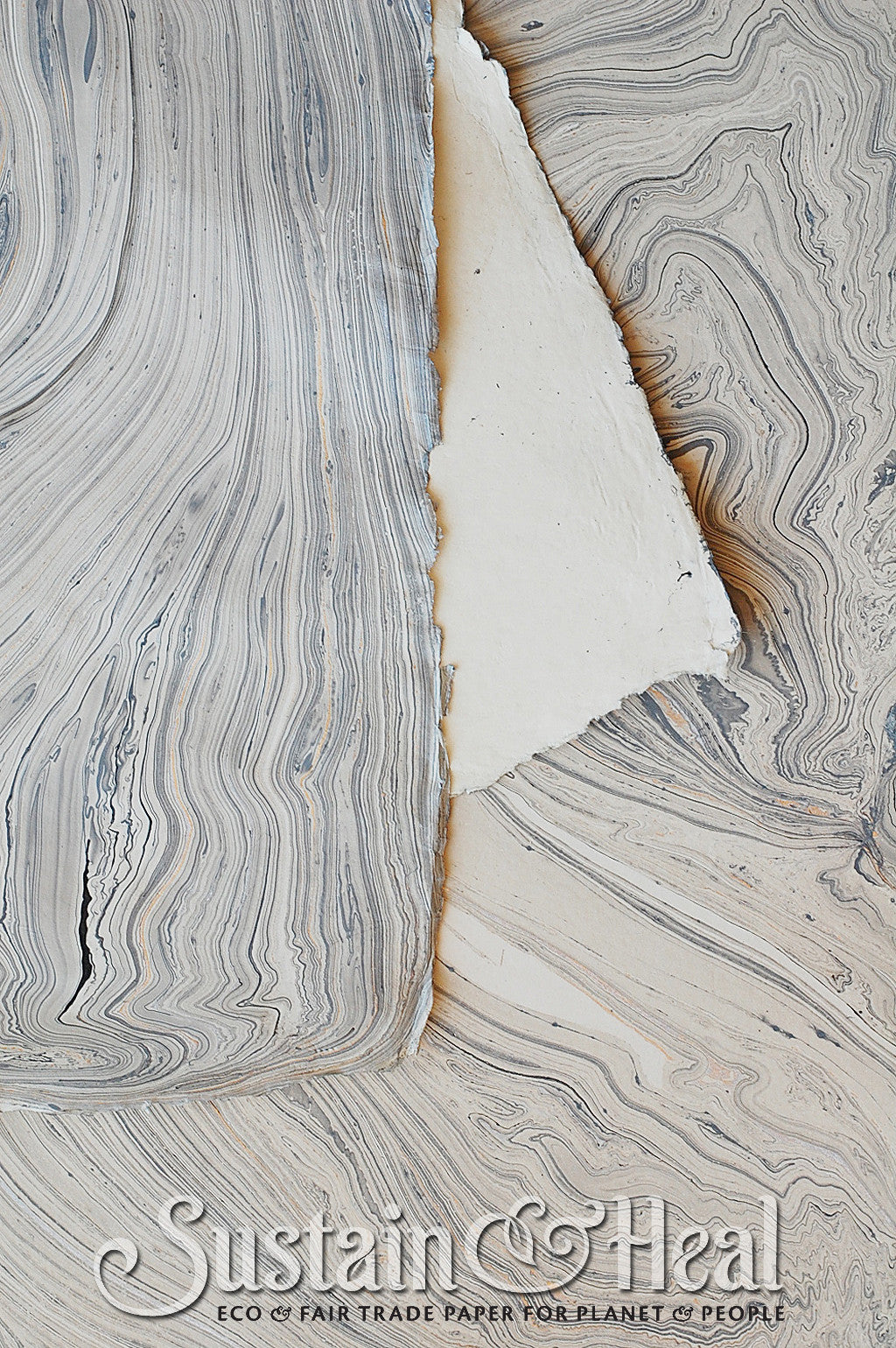 handmade light gray marble paper – De Milo Design Studio & Letterpress